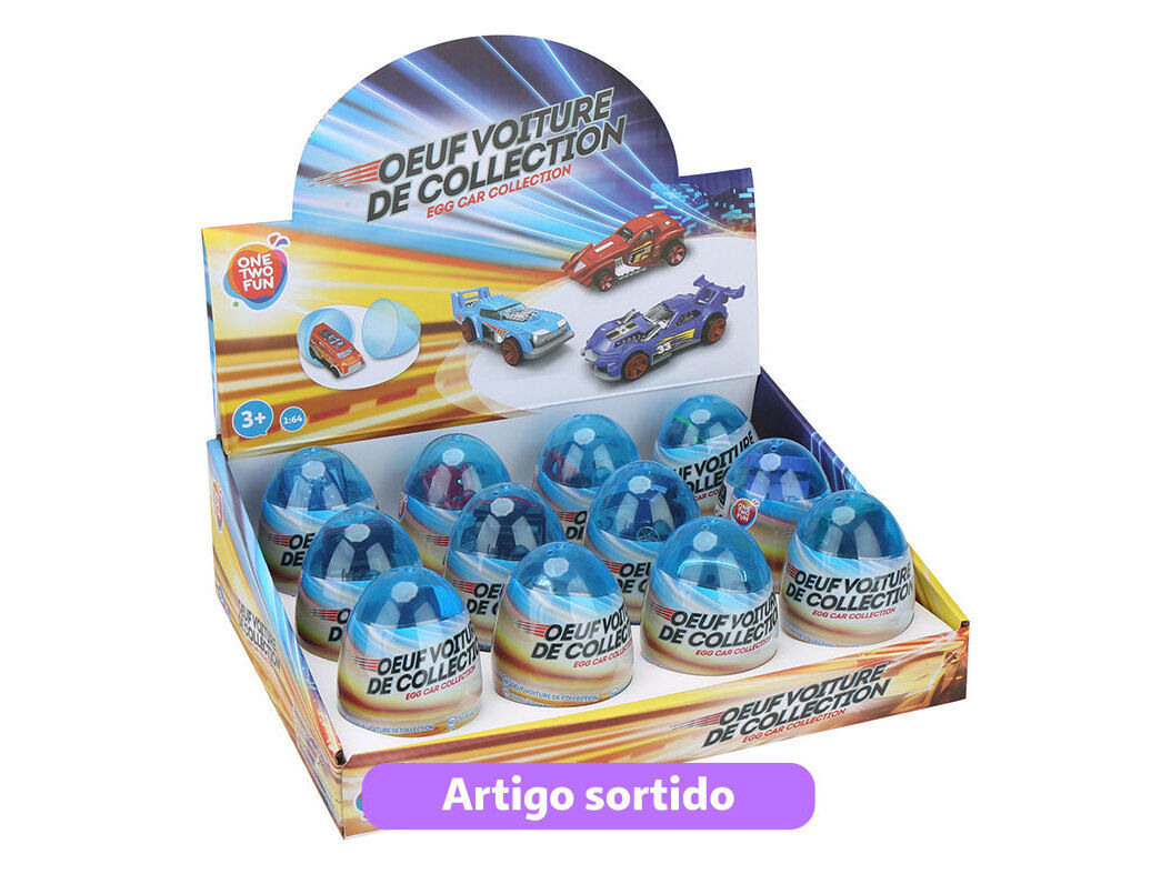 Ovo Com Carro One Two Fun Miniatura 1:64 Modelos Sortidos | Auchan