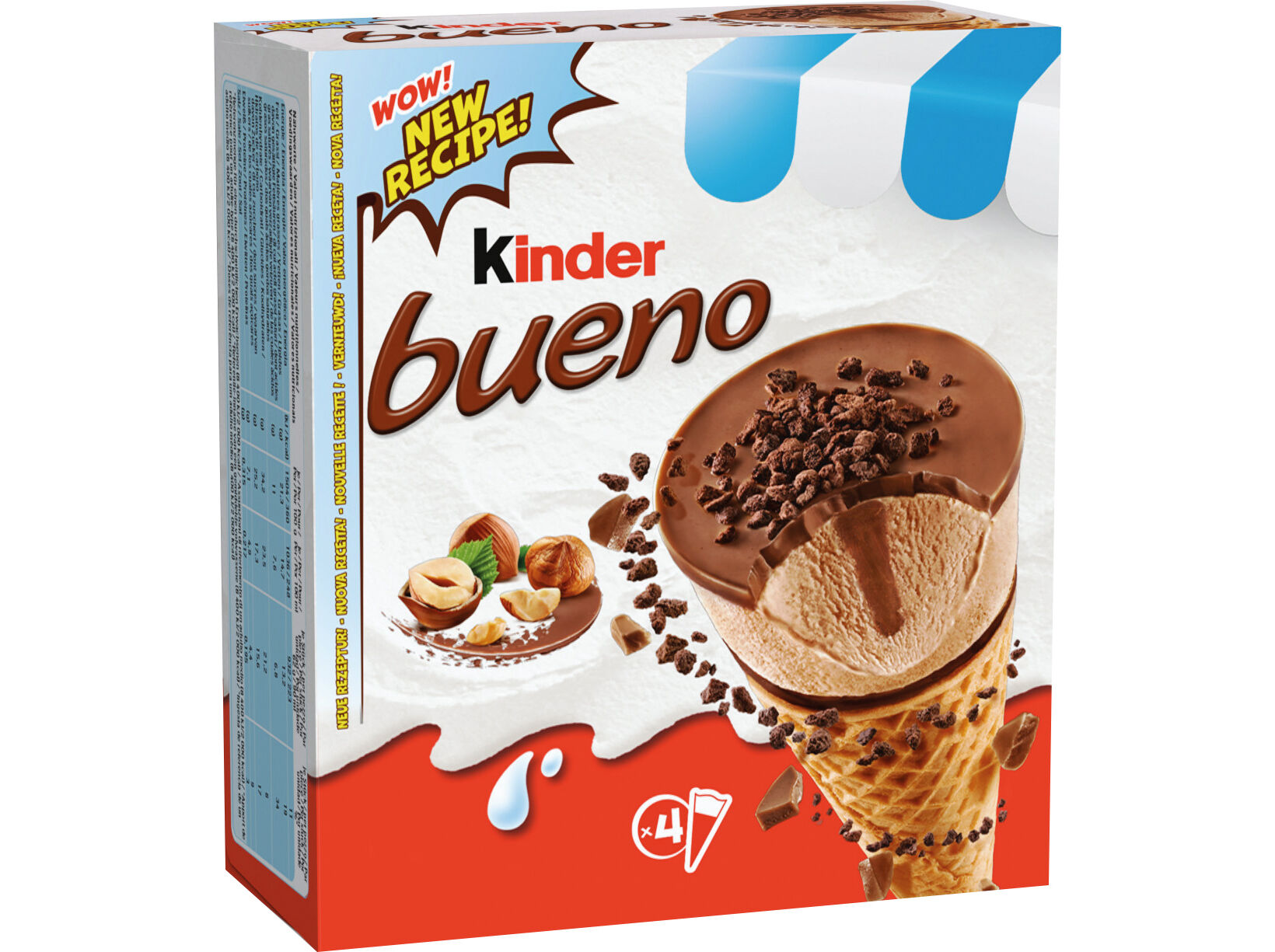 Cone Kinder Bueno Classic 248g (4 Un) | Auchan
