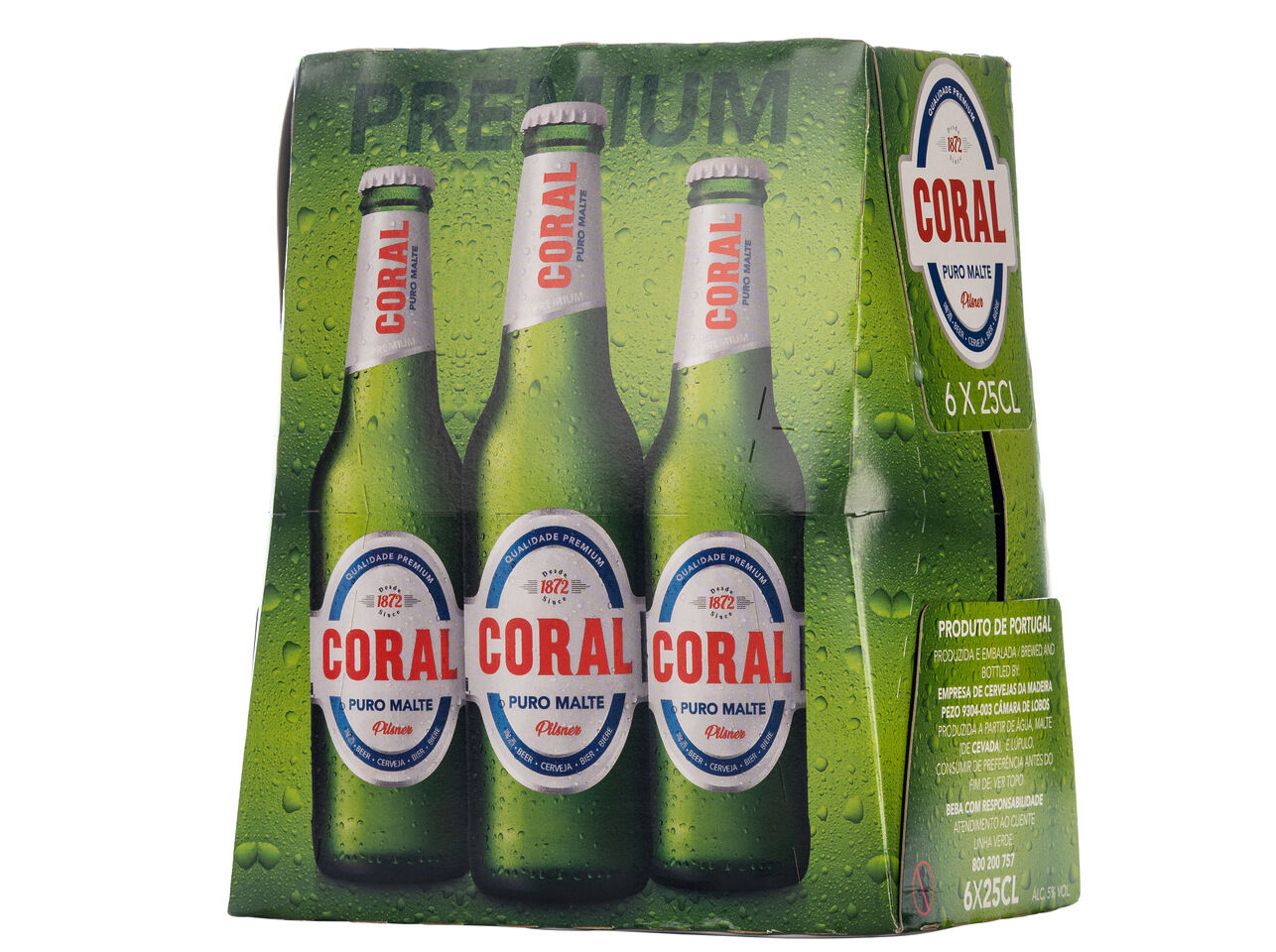 Cerveja Coral Puro Malte 6x0.25l | Auchan