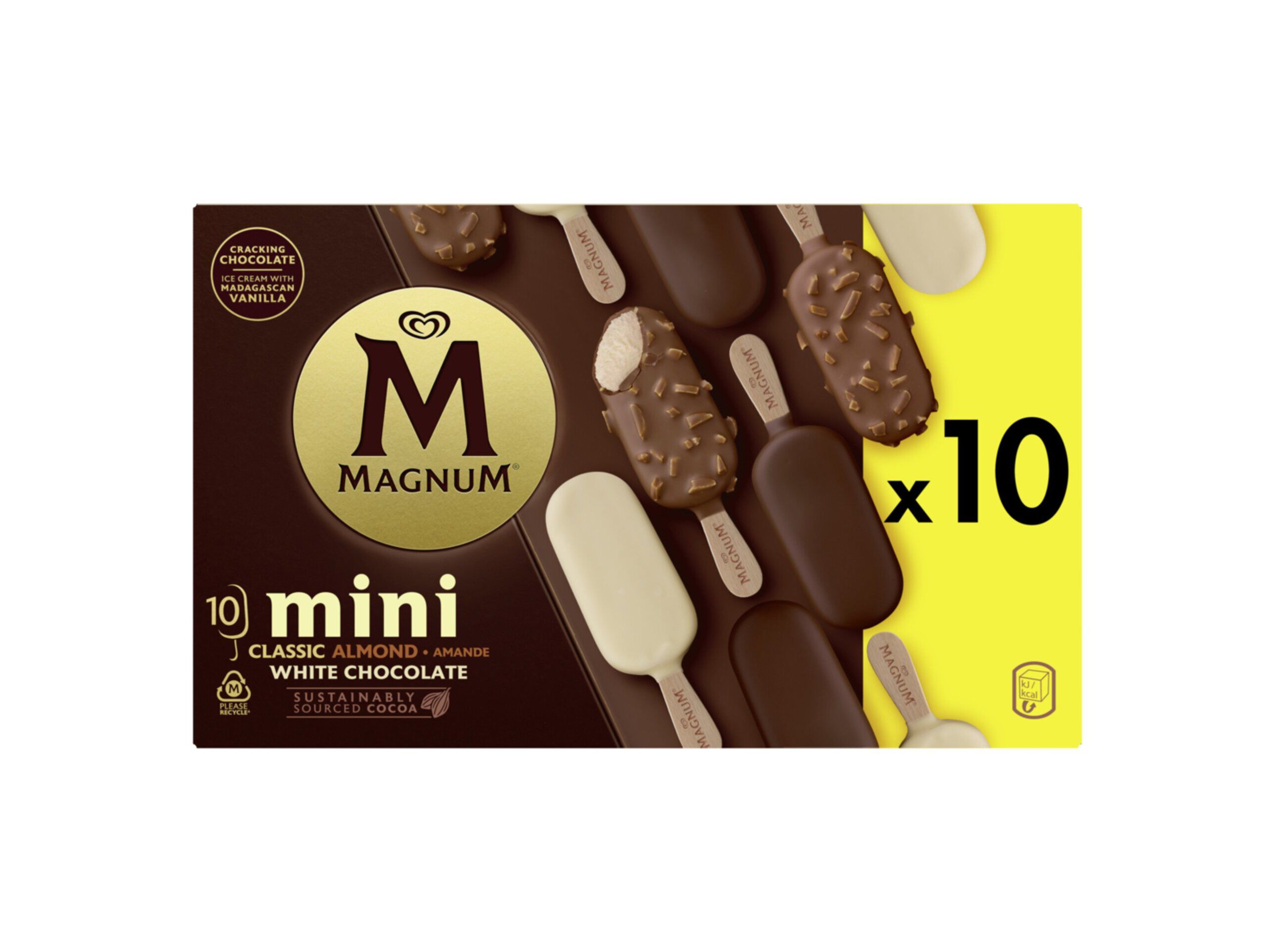 Gelado Magnum Mini 3 Chocolates 10x55ml | Auchan