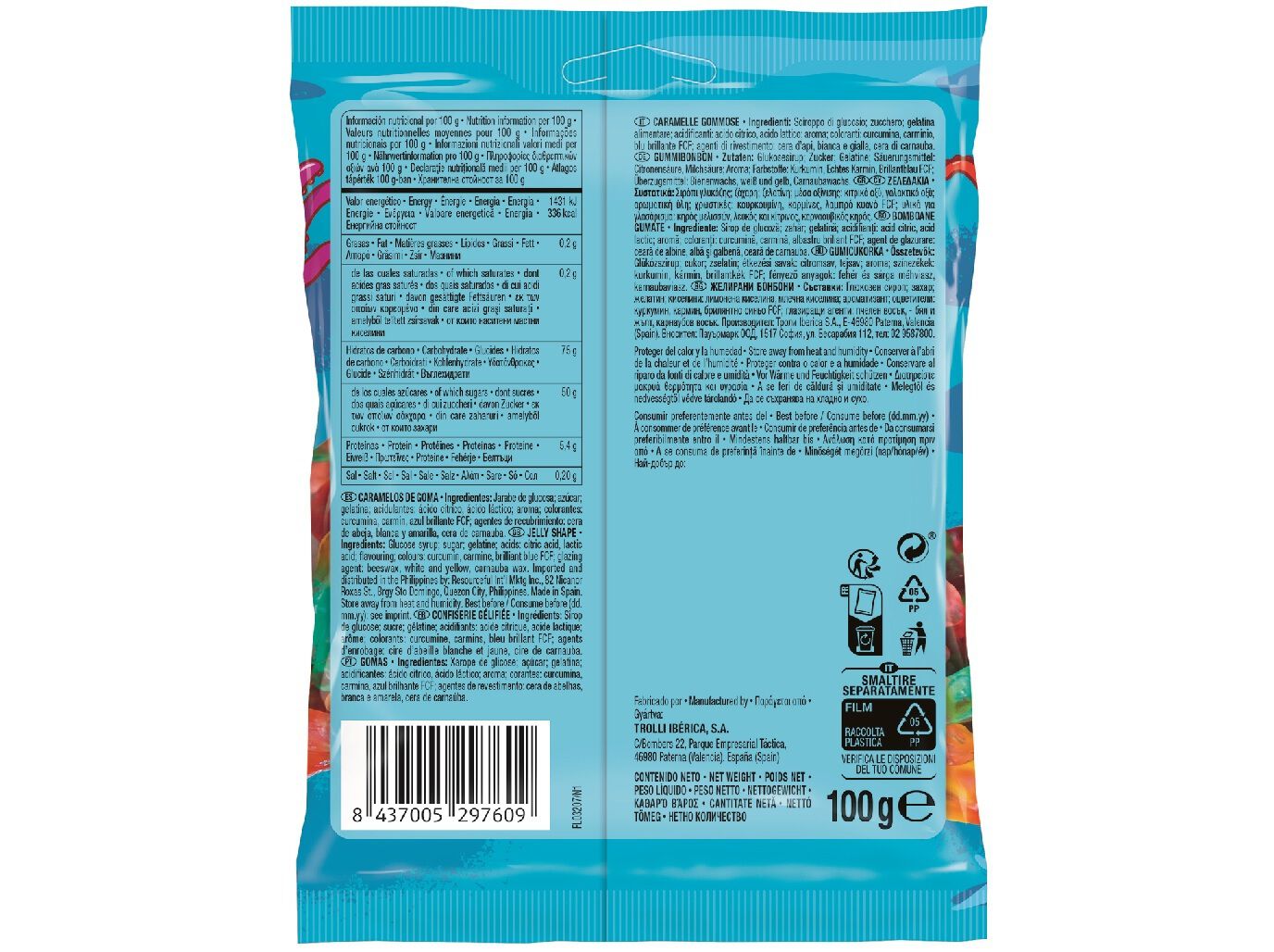 Gomas Trolli Octopus 100 G | Auchan
