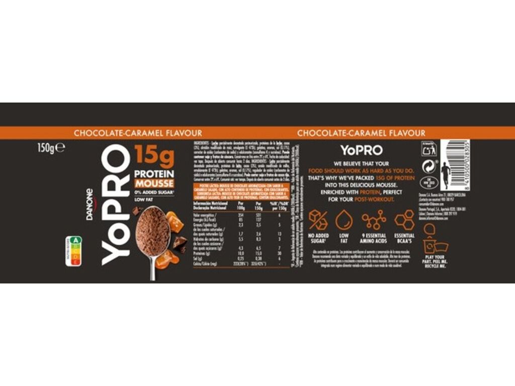 Mousse Yopro Choco Caramelo 150g | Auchan