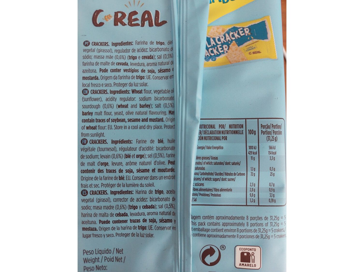 Bolachas La Cracker Cracker Sem Sal 250 G | Auchan