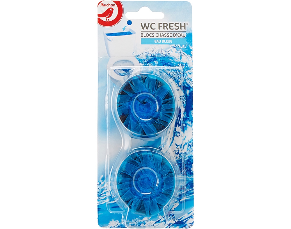 Bloco Auchan Wc Autoclismo Água Azul 2un | Auchan