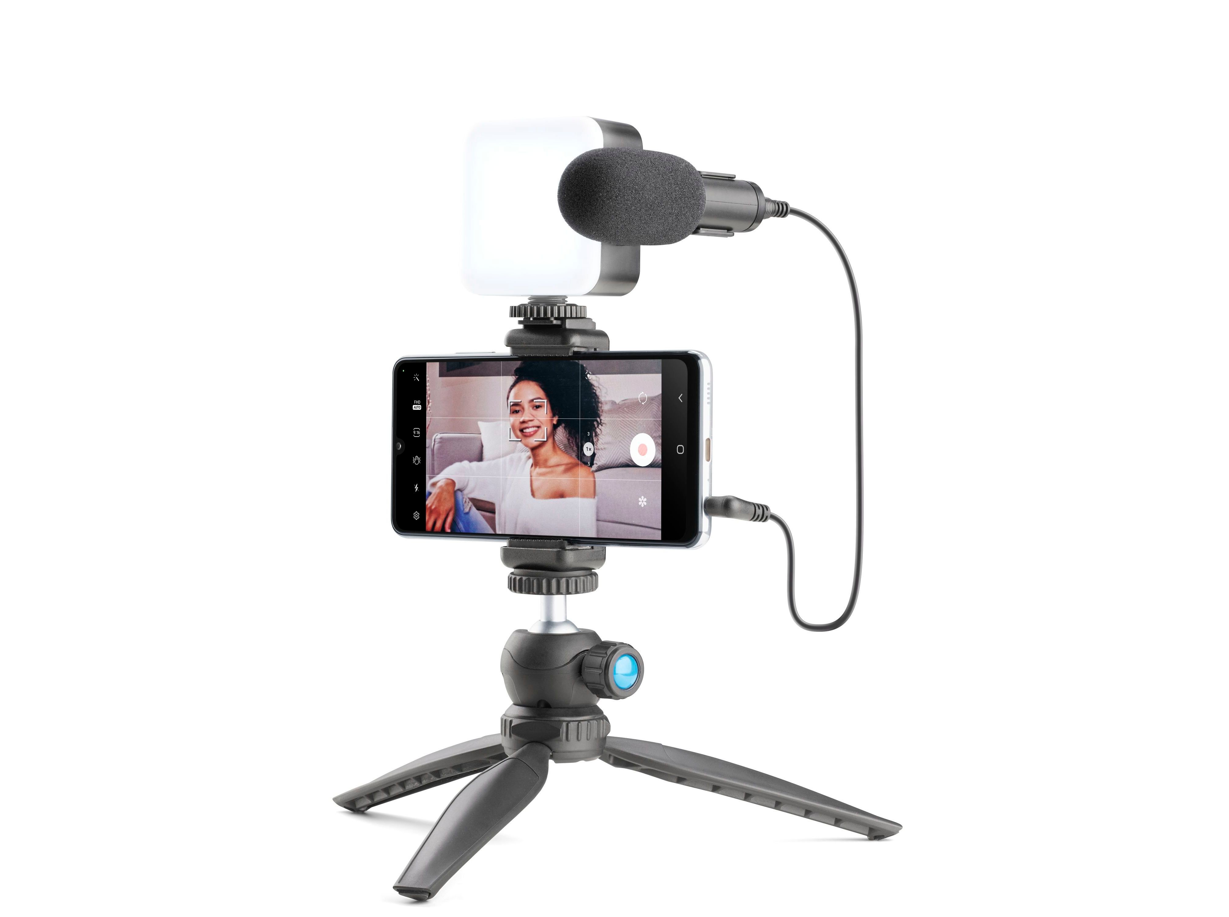 Tripé Cellularline C/ Micro Vlogger Kit | Auchan