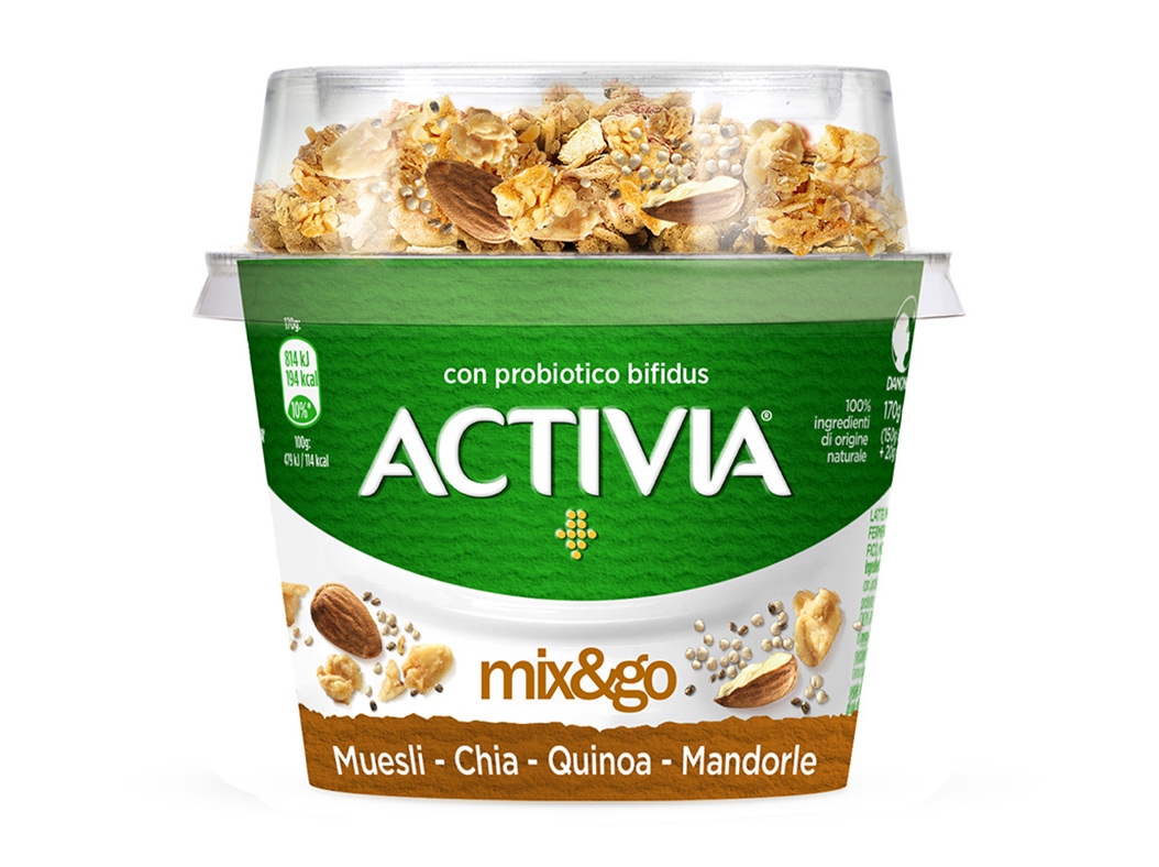 Iogurte Bifidus Activia Topper Chia Amêndoa 170g | Auchan