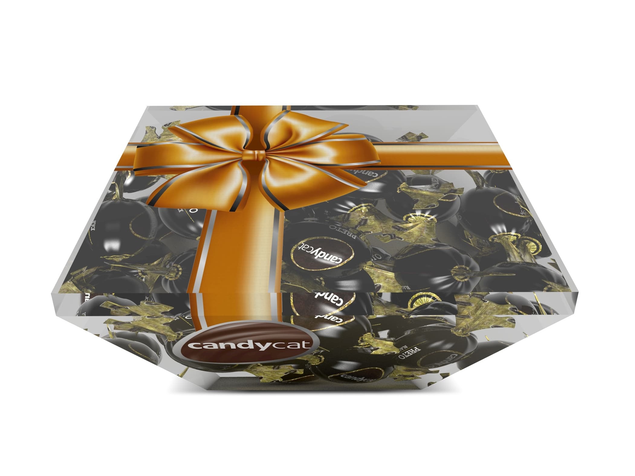 Bombons Candycat Cxa Laço Choc. Negr 230g | Auchan