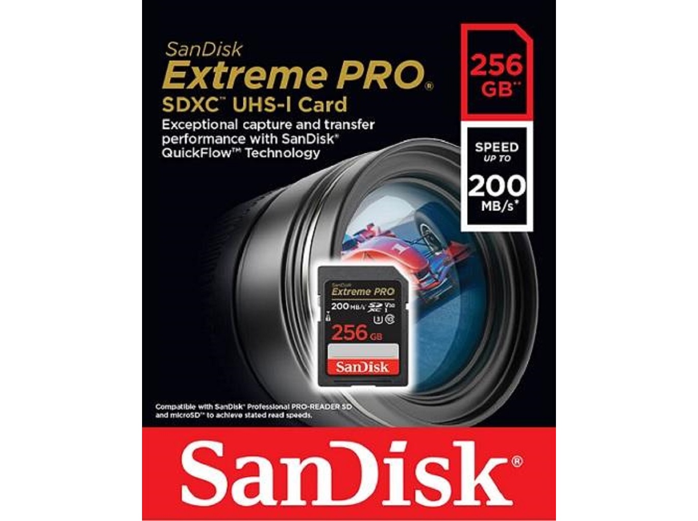 Cartão Memória Sandisk Extreme Pro Sdxc256gb-200mb/s | Auchan