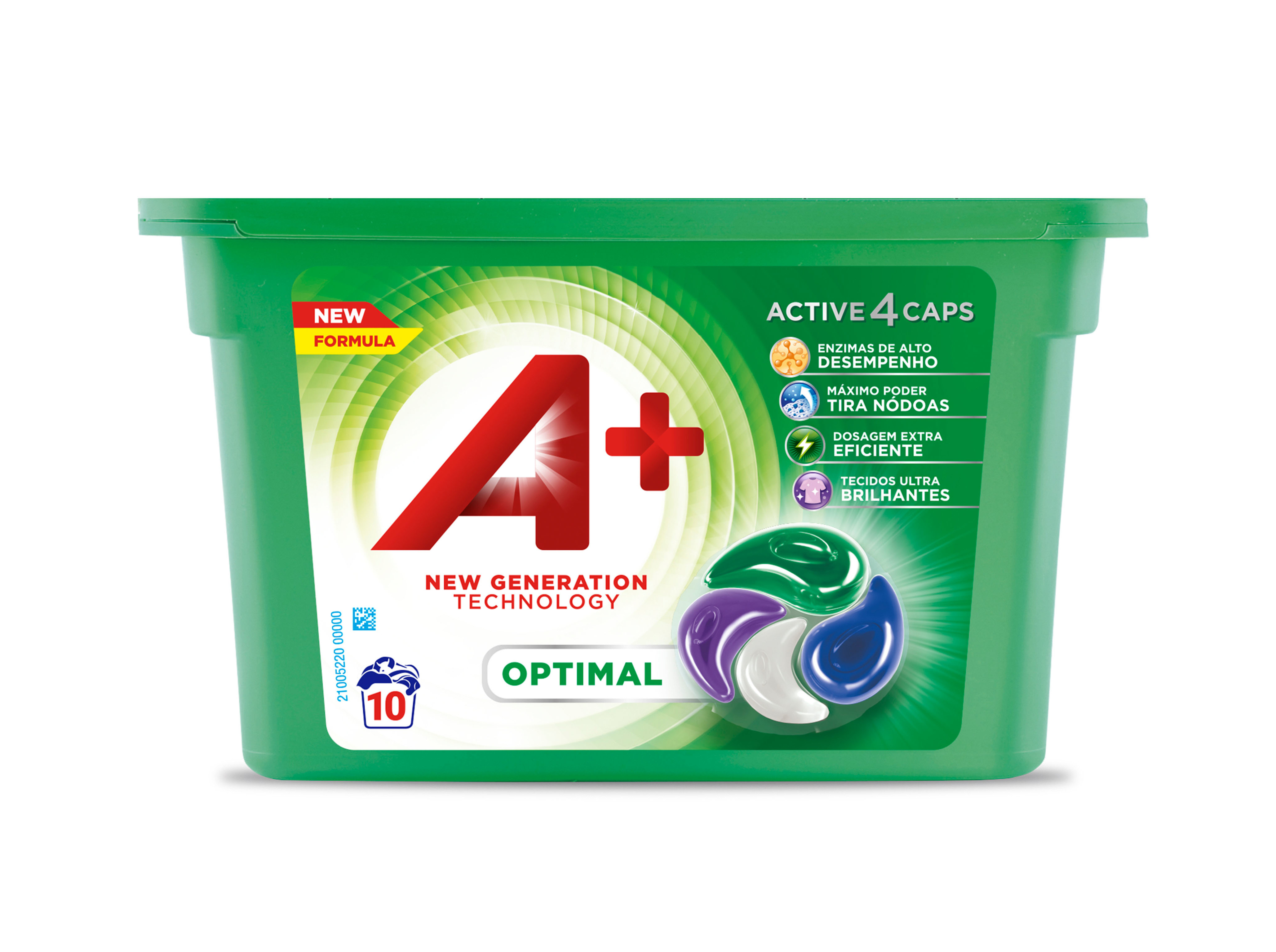 Detergente Roupa Máquina A+ Cápsulas Optimal 10 Doses | Auchan