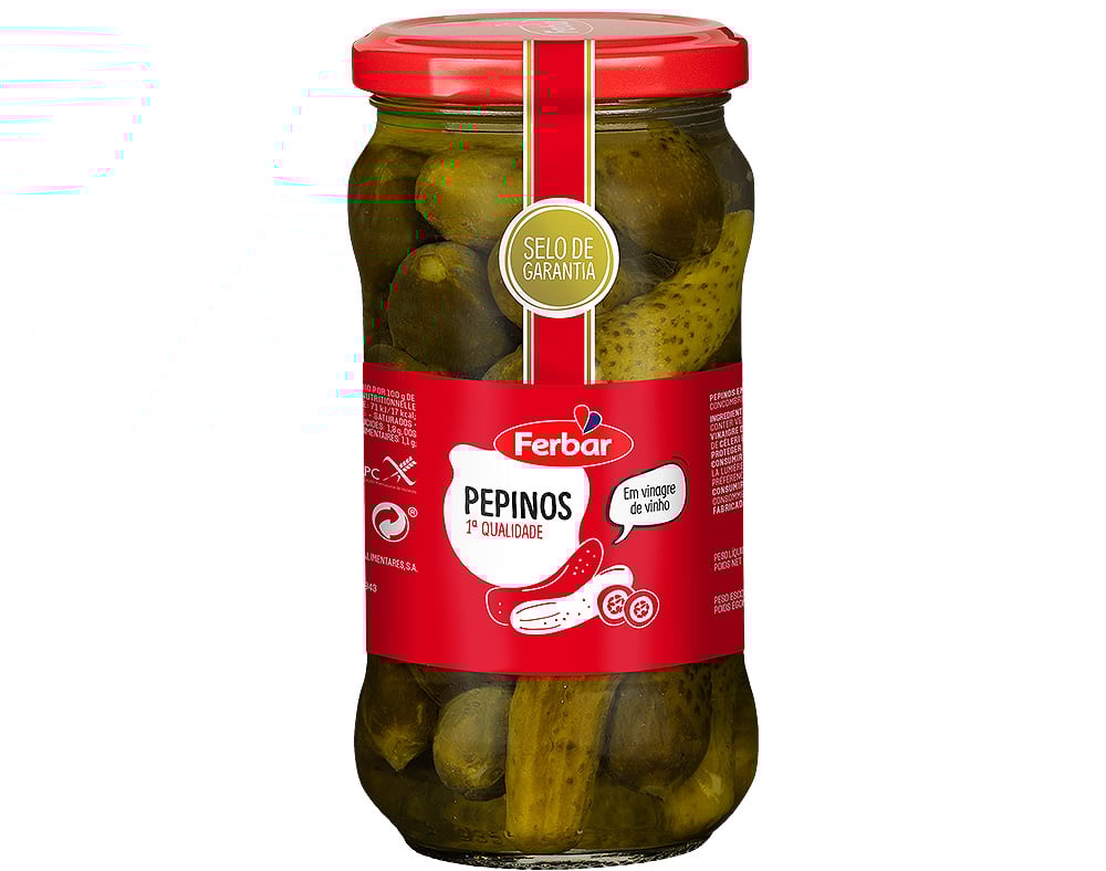 Pepinos Ferbar Em Vinagre 345(180)g | Auchan