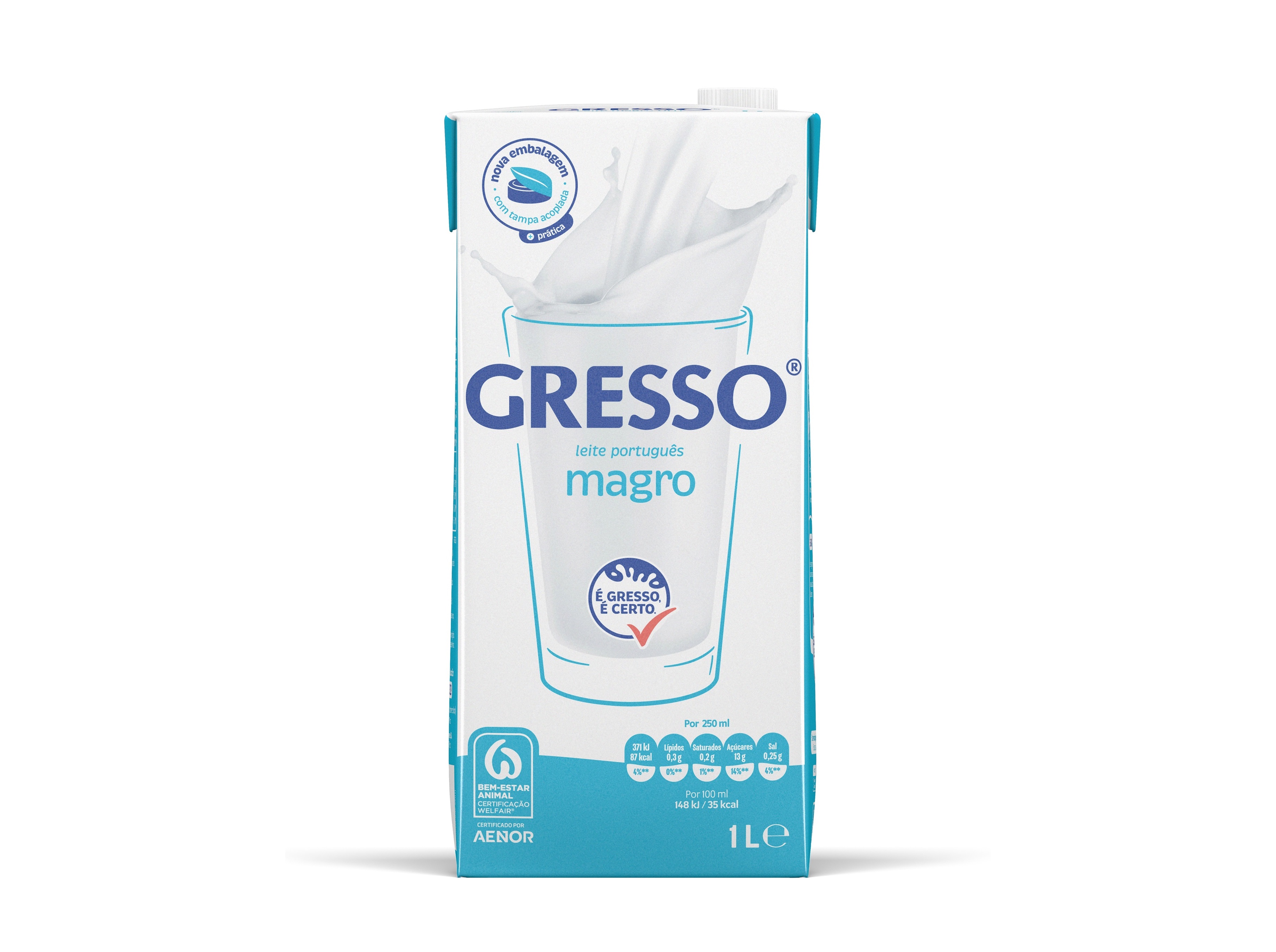 Leite Uht Gresso Magro 1l | Auchan