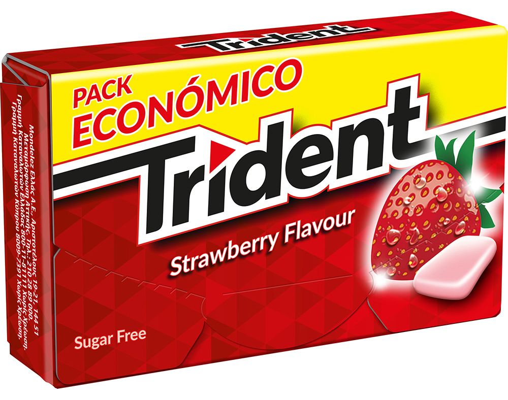 Pastilhas Trident Elásticas Pack Económico Morango 23.8g | Auchan