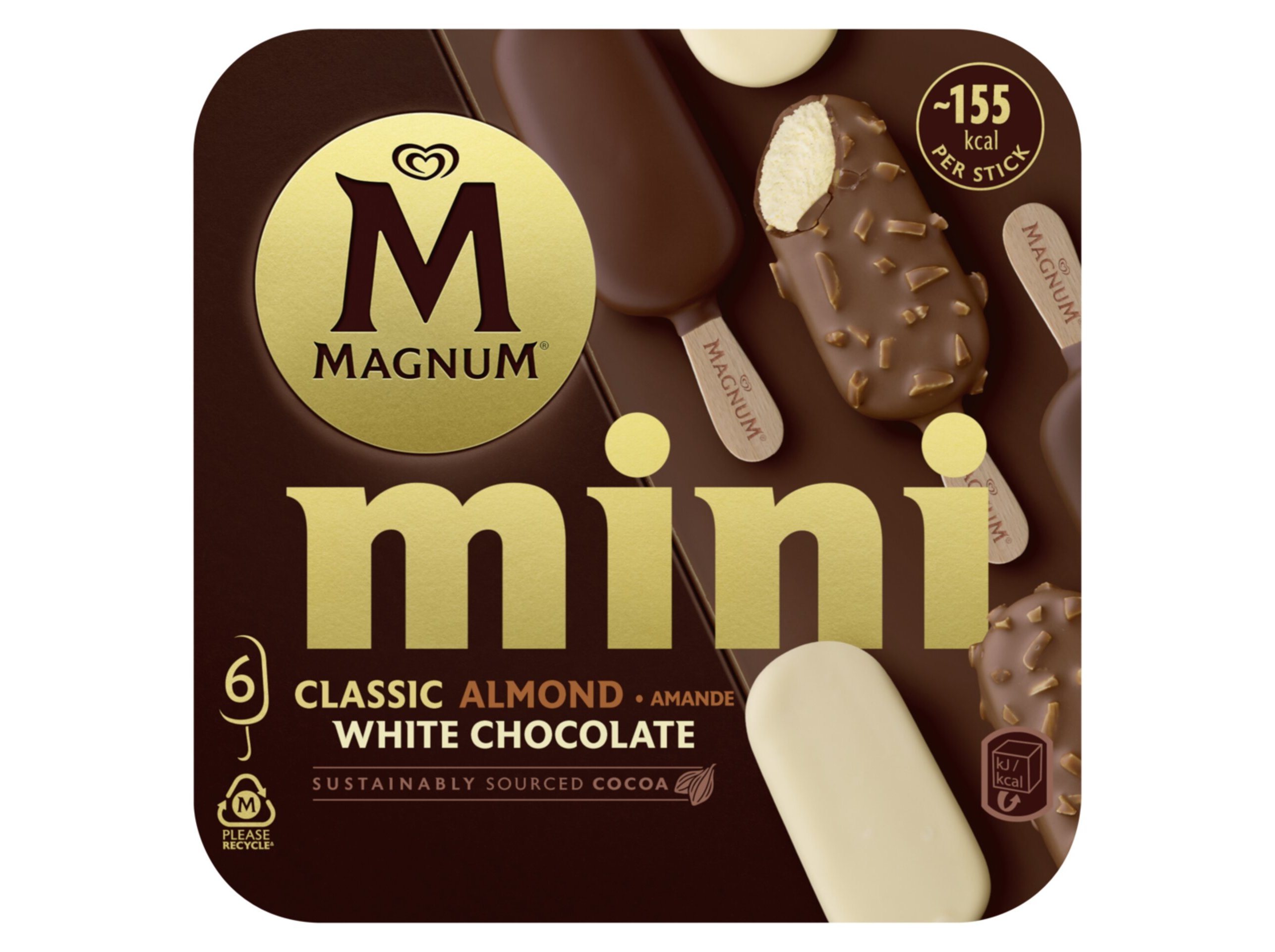 Gelado Magnum Multipack Mini 3 Chocolates 6x55ml | Auchan