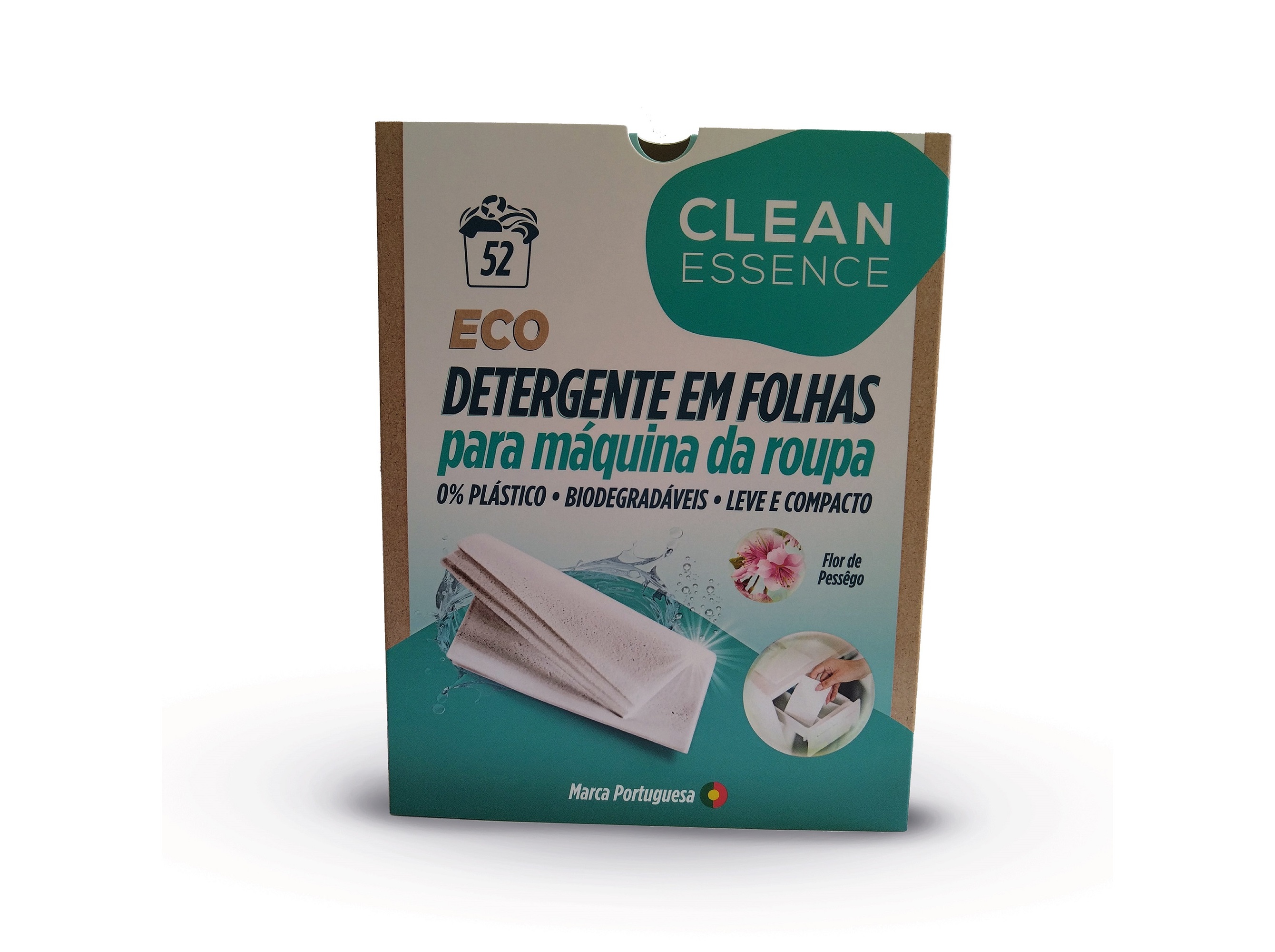 Detergente Roupa Máquina Clean Essence Em Folhas Flor De Pêssego ...