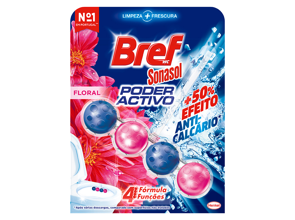 Bloco Bref Sonasol Sanitário Poder Activo Floral 50g | Auchan