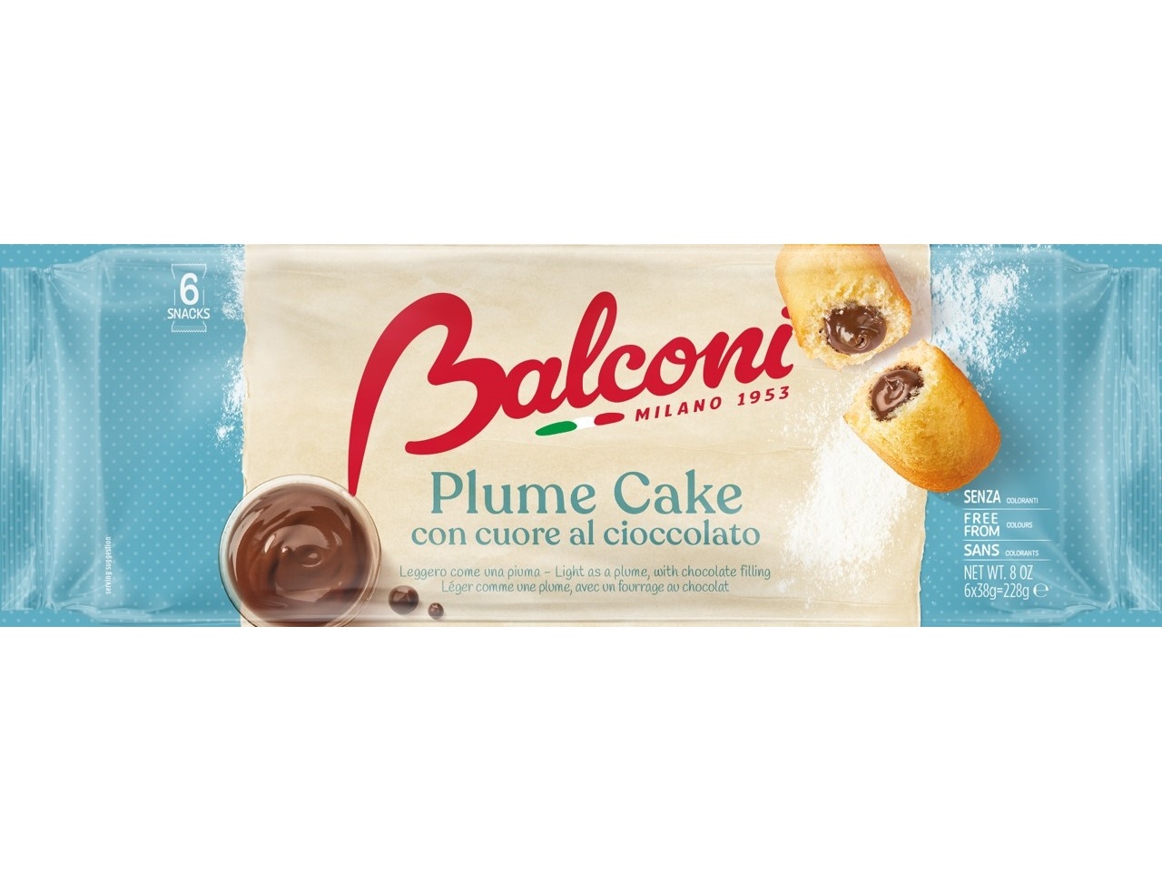 Bolo Balconi Cake Recheado De Chocolate 228g | Auchan