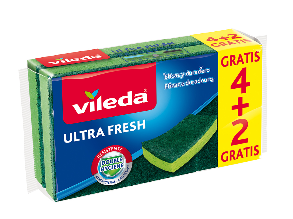 Esfregão Vileda Ultra Fresh 4+2 Un | Auchan