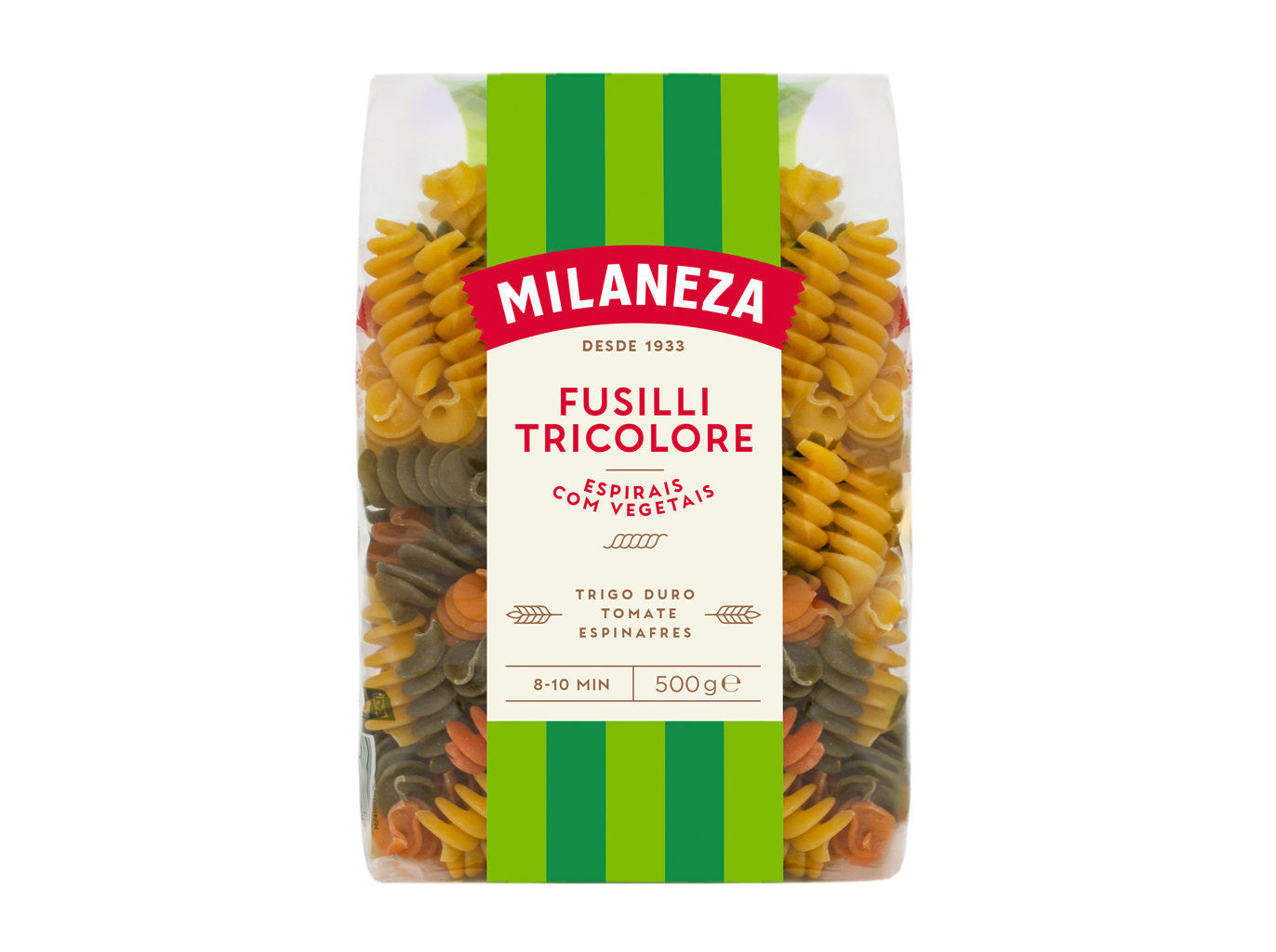Massa Milaneza Fusilli Espirais Tricolores 500g | Auchan
