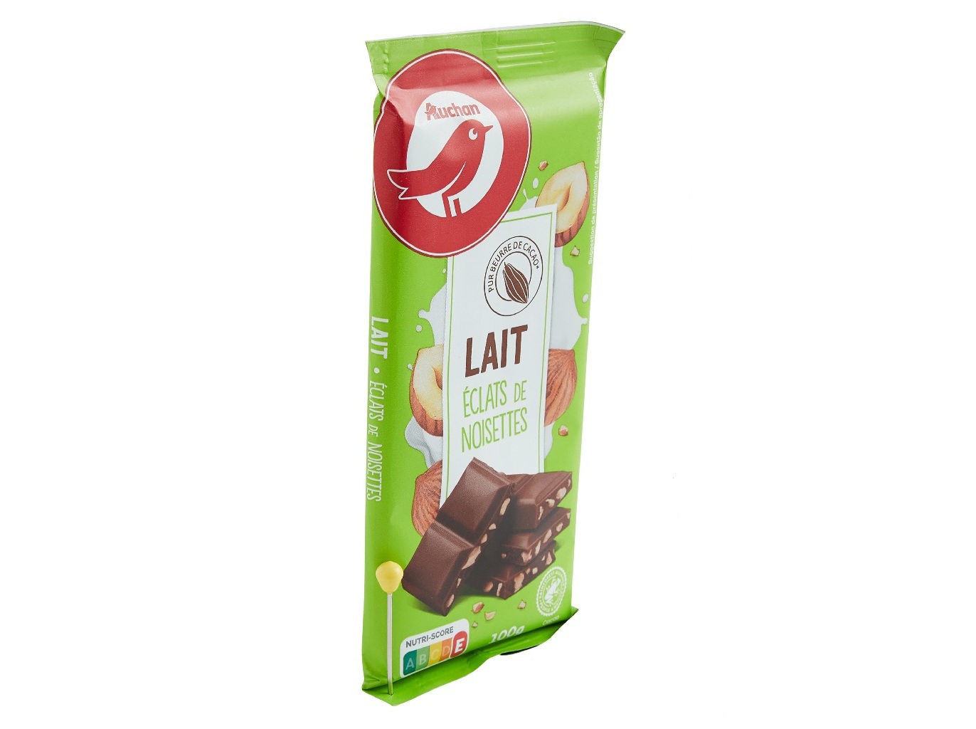 Chocolate Auchan Leite Pedaços Avelã 100g | Auchan