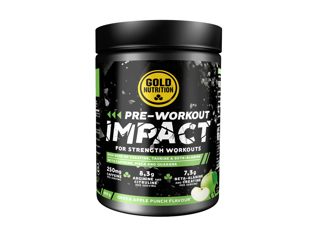 Suplemento Goldnutrition Prework Impact Maçã Verde 400g | Auchan