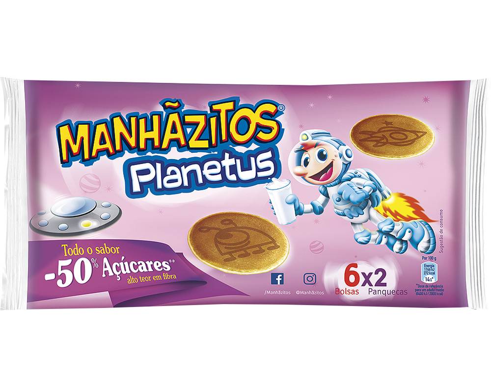 Bolo Manhazitos Planetus - 50% Açúcares 210g | Auchan