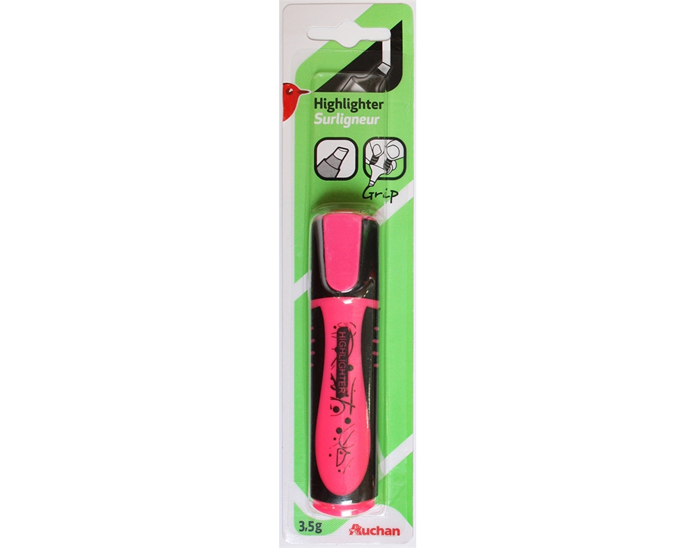 Sublinhador Fluorescente Auchan Rosa | Auchan