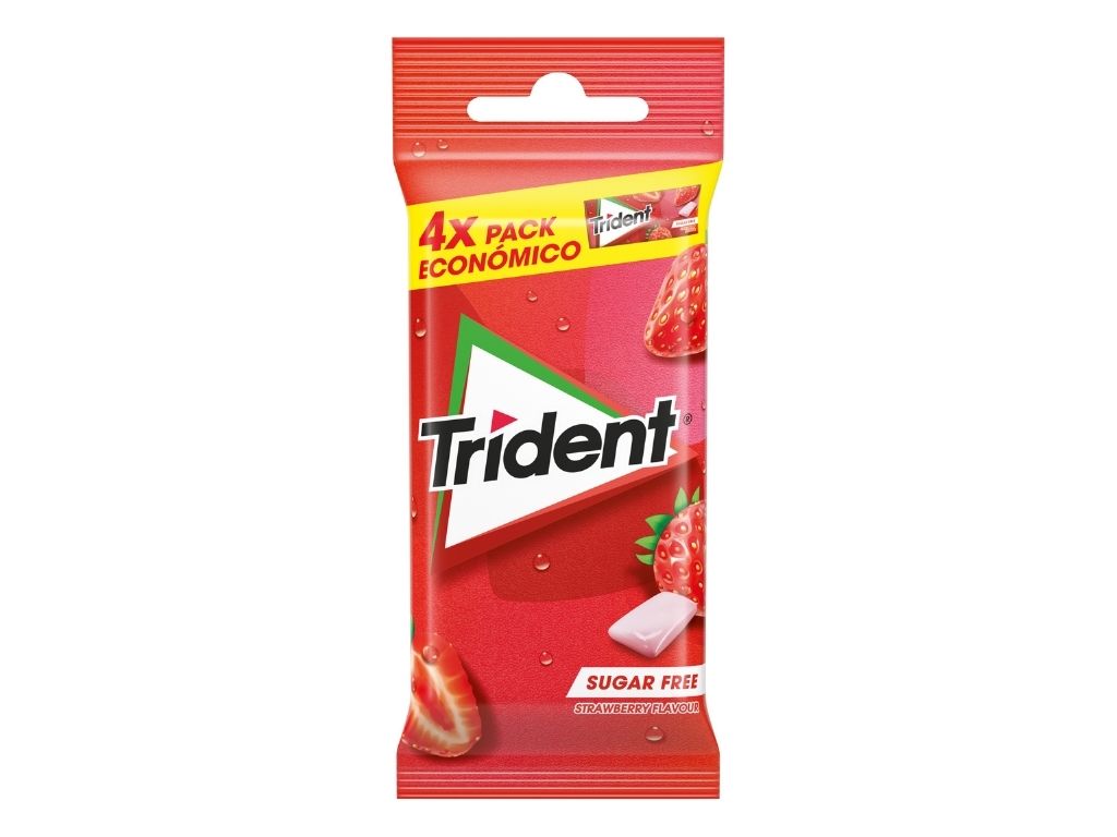 Pastilhas Elásticas Trident Morango 56 G | Auchan