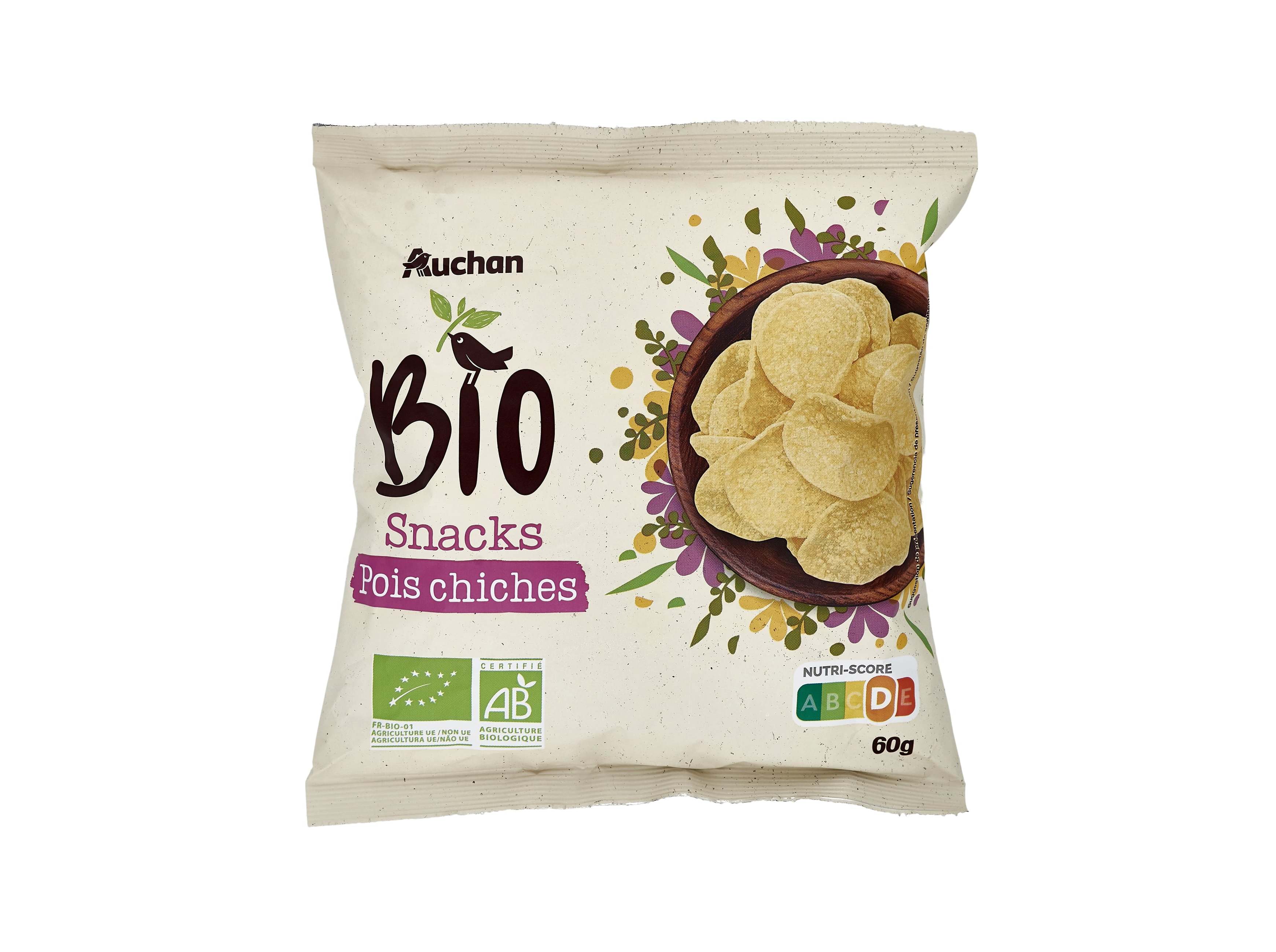 Snacks Auchan Bio De Grão-de-bico 60g | Auchan