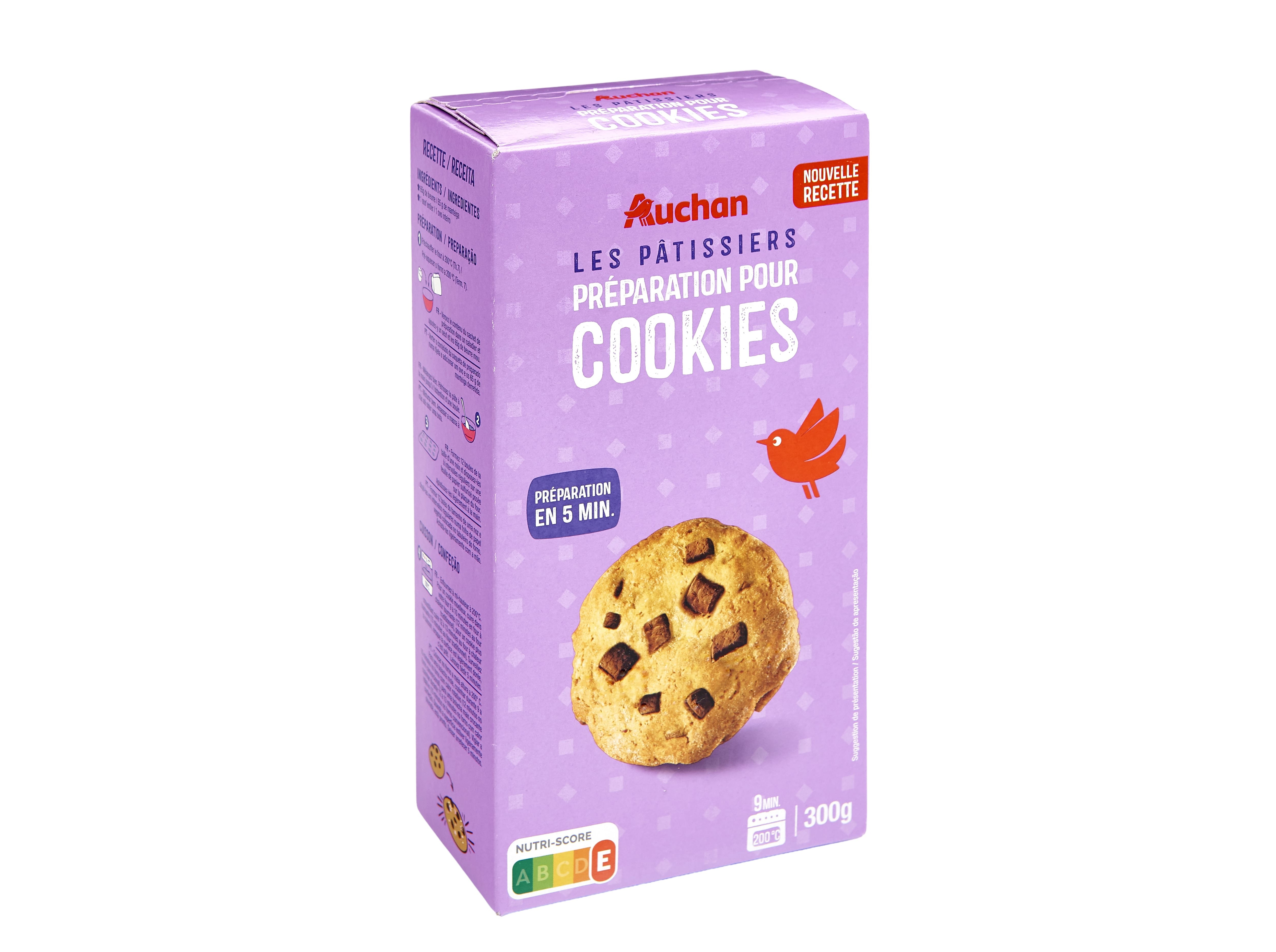 Preparado Para Bolachas Auchan Com Pedaços Chocolate 300g | Auchan