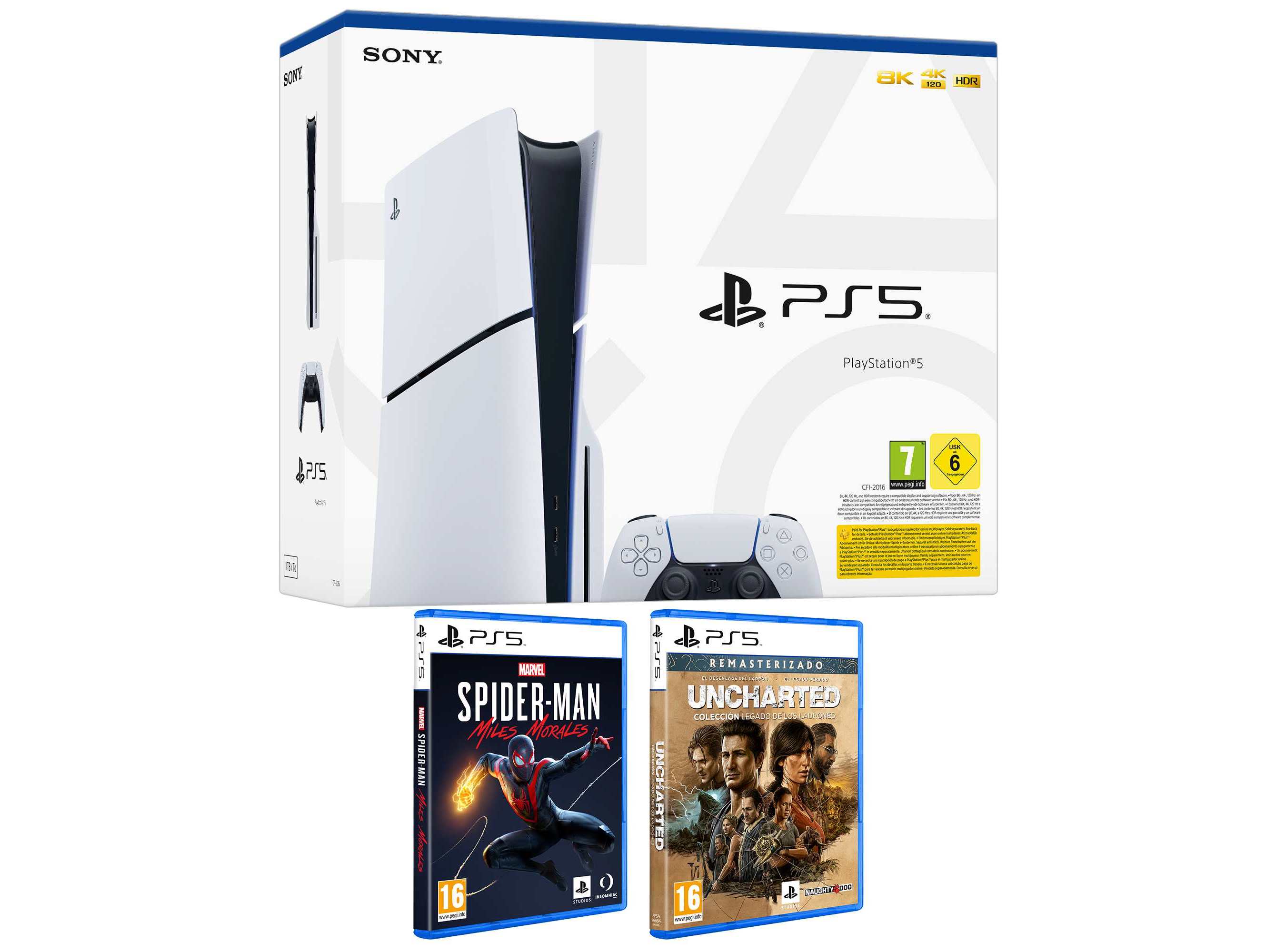 Consola Ps5 Stand + Uncharted + Spiderman Morales | Auchan