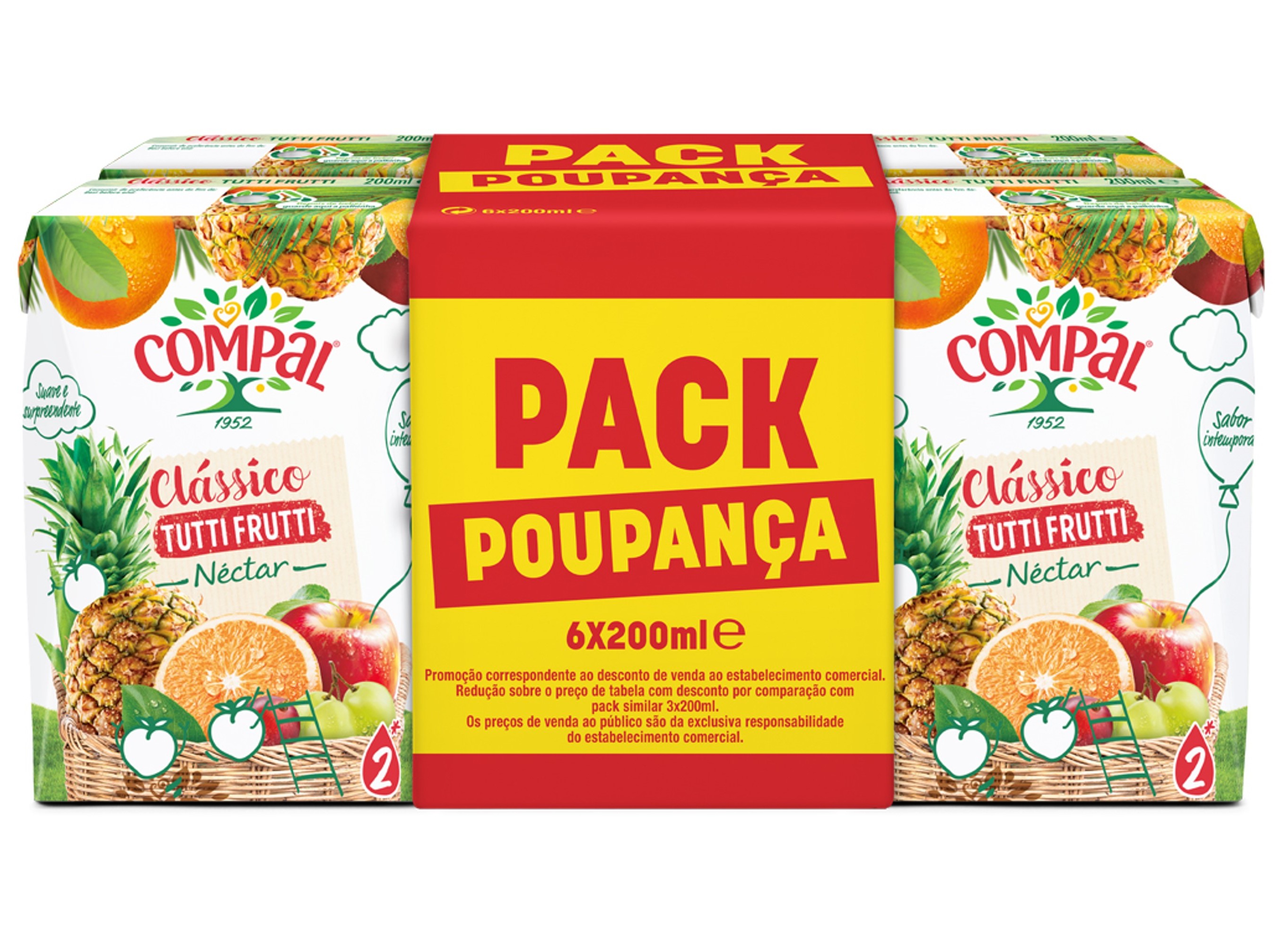 Néctar Compal Clássico Tutti-frutti 6x0.20l | Auchan