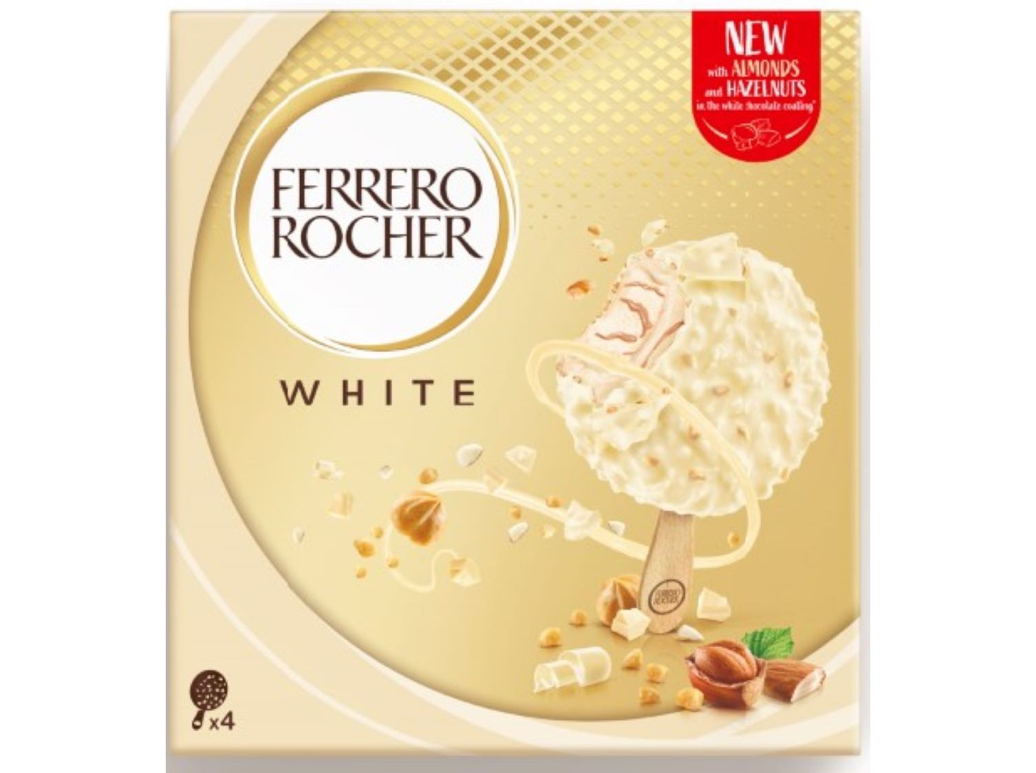 Gelado Ferrero Rocher White 4x50g | Auchan