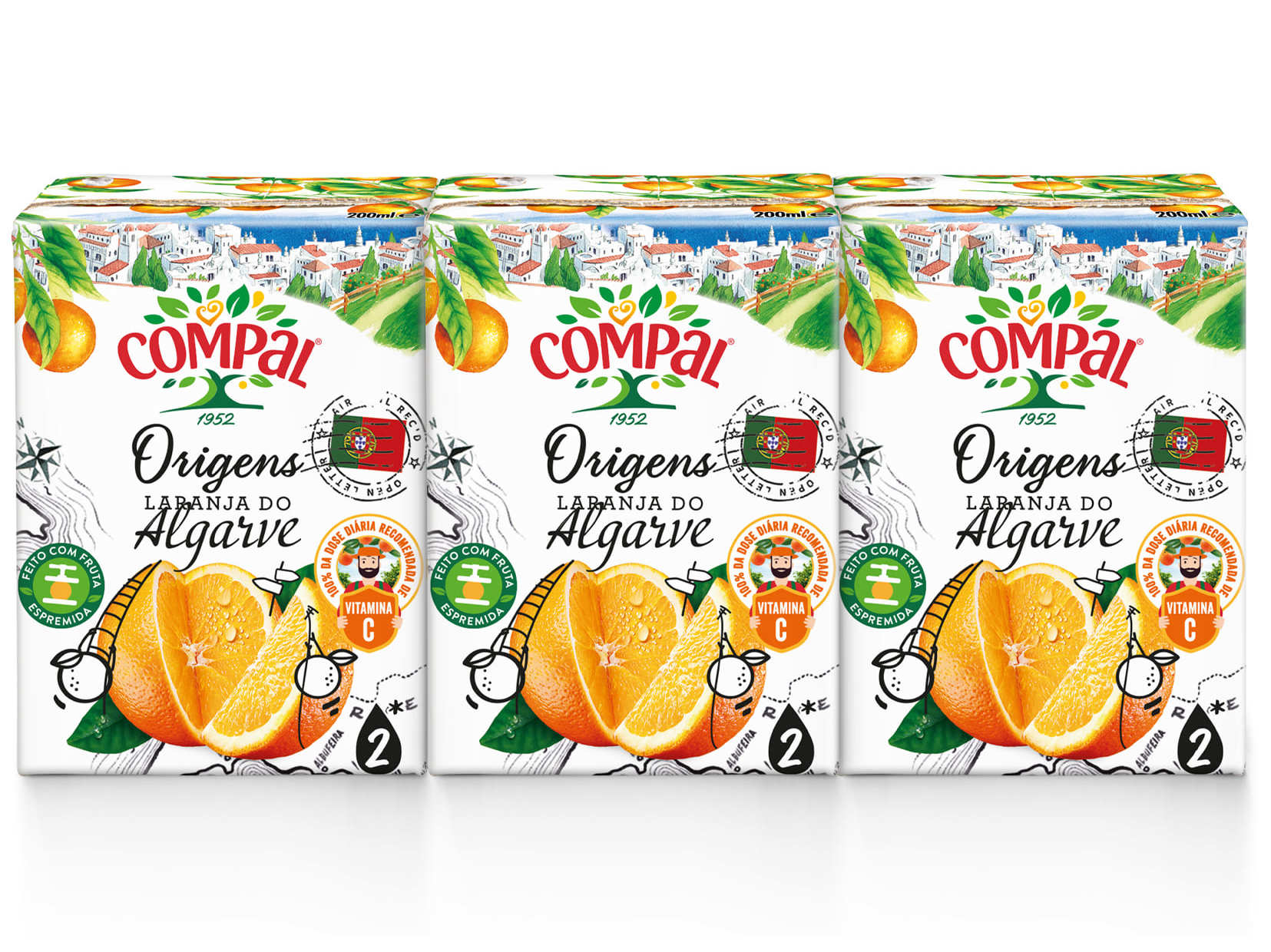 Néctar Compal Clássico Laranja Do Algarve 3x0.20l | Auchan