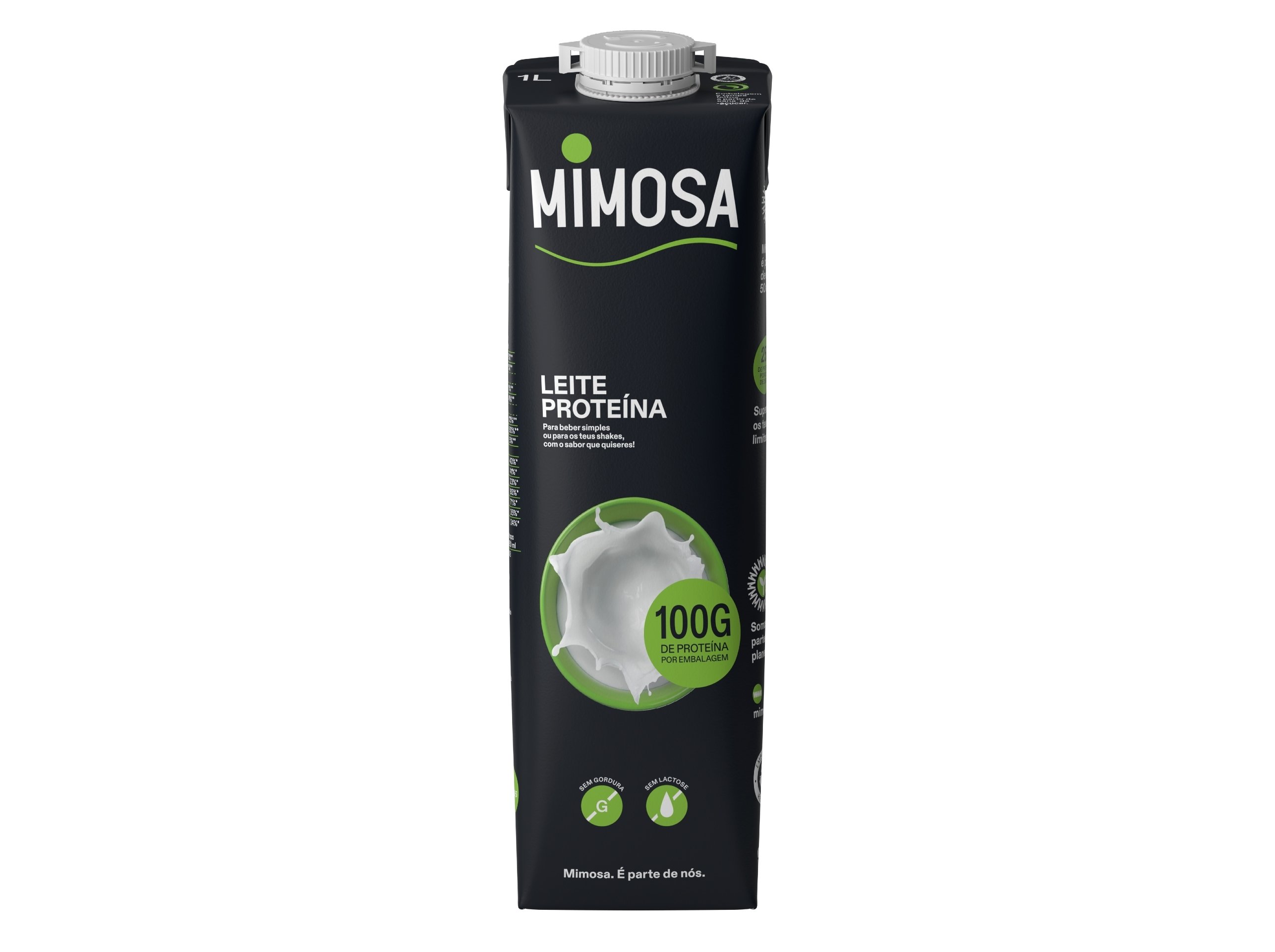 Leite Magro Uht Mimosa Sem Lactose +proteina 1 Lt | Auchan