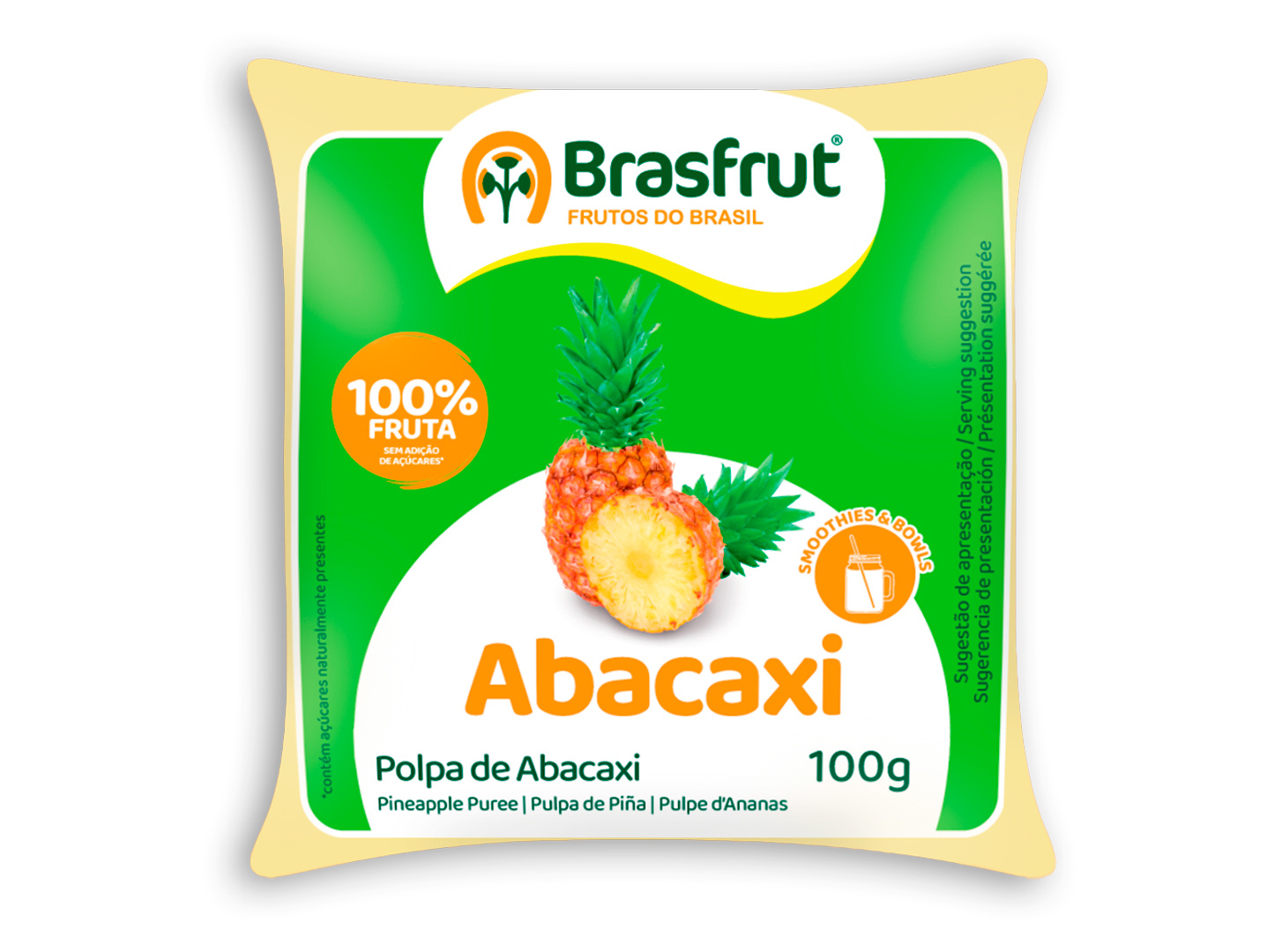 Polpa Brasfrut De Fruta Abacaxi 100g | Auchan