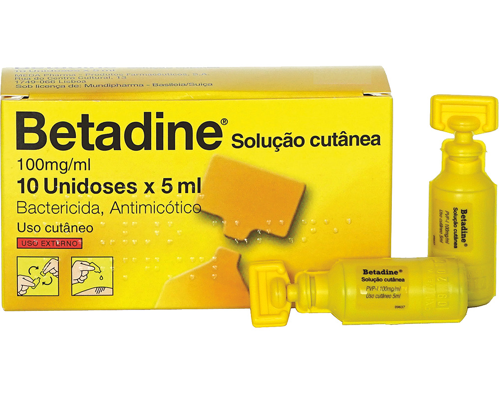 Solução Betadine Dérmica 100mg/ml 10x5ml | Auchan