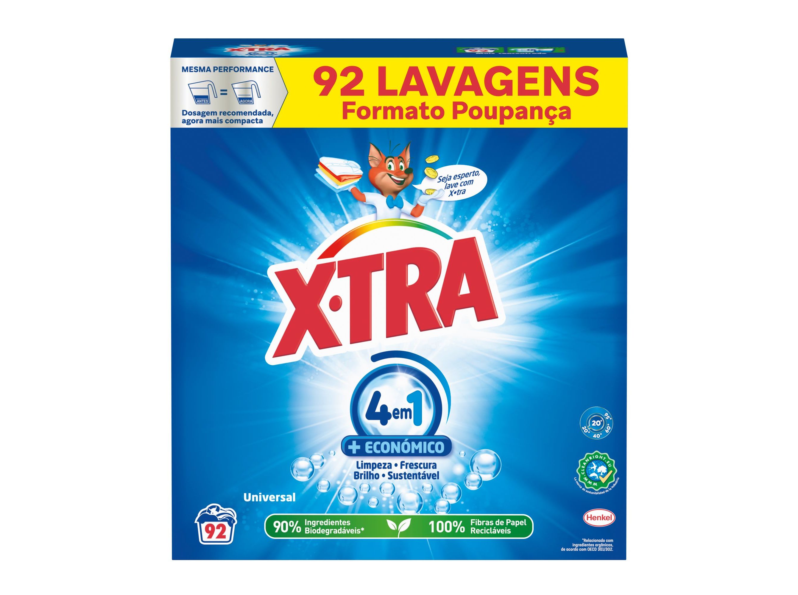 Detergente X-tra Roupa Máquina Pó Universal 92 Doses | Auchan