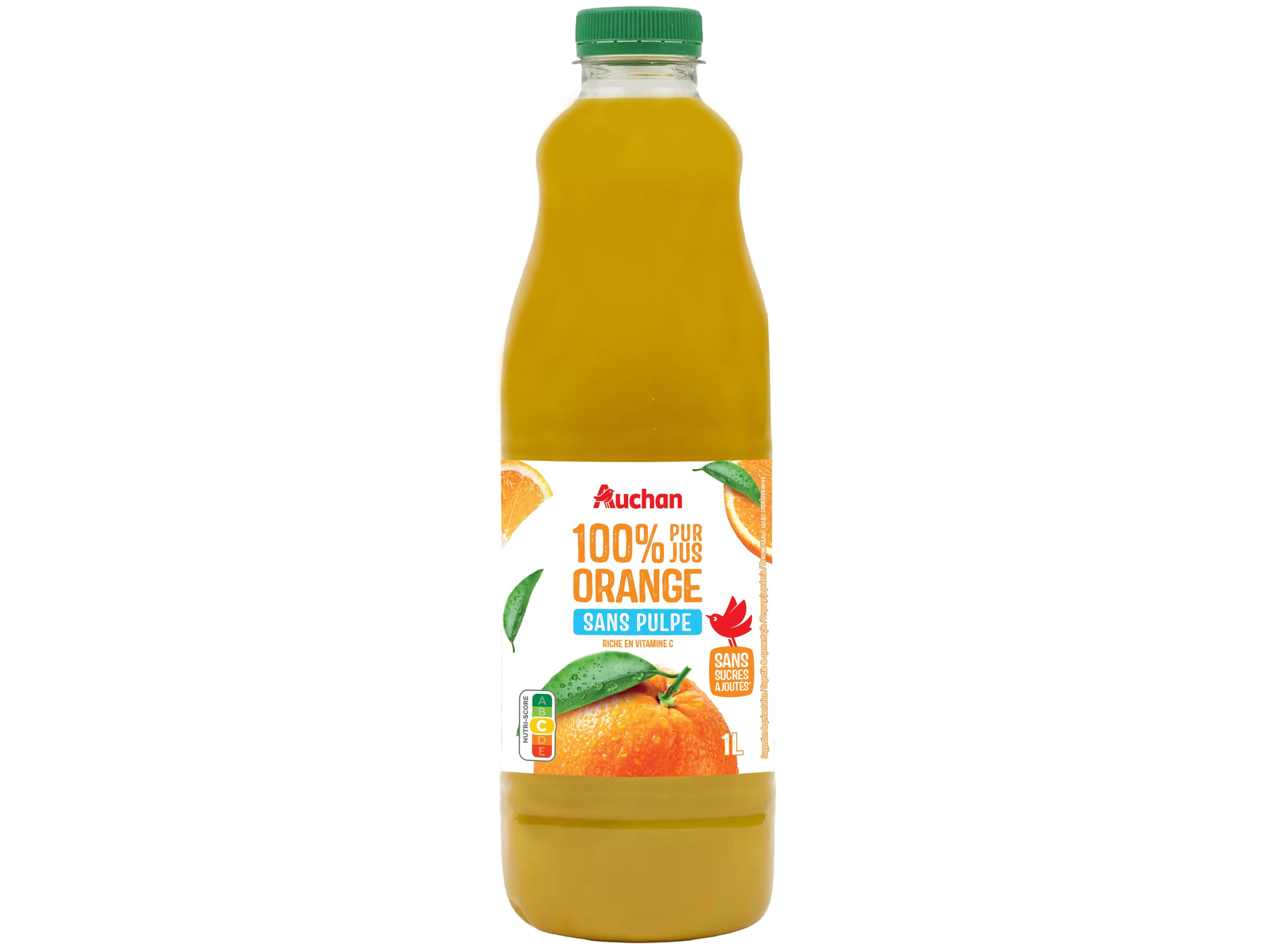 Sumo Auchan 100% Laranja Sem Polpa 1l | Auchan