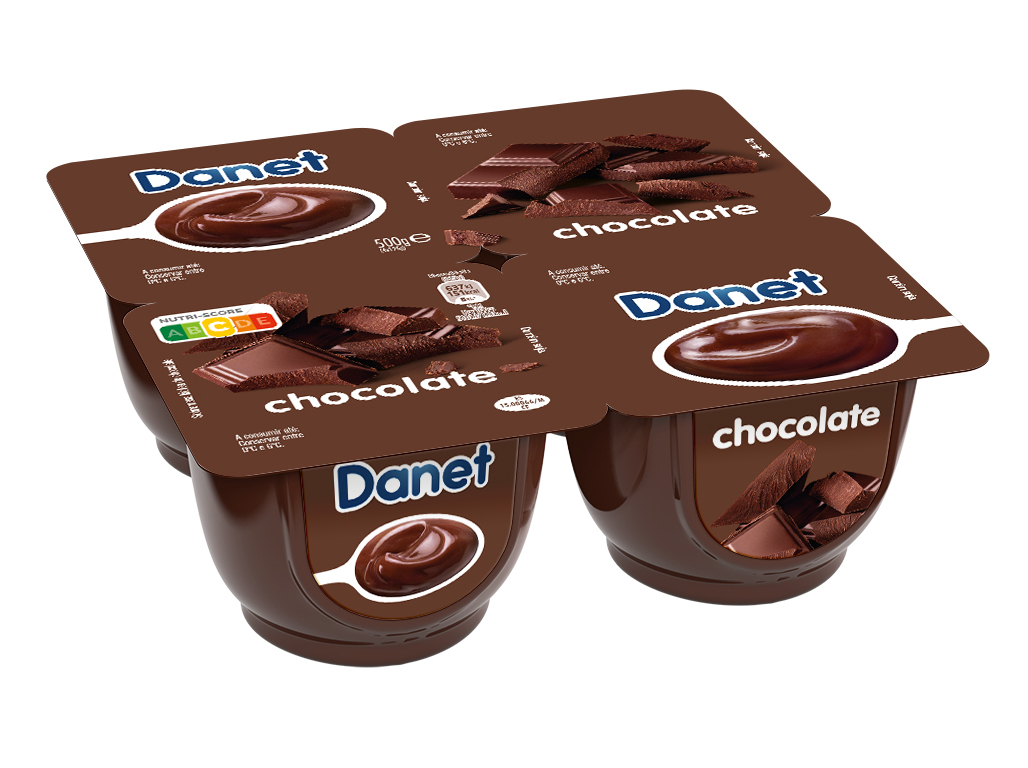 Sobremesa Danet Láctea Chocolate 4x125g | Auchan