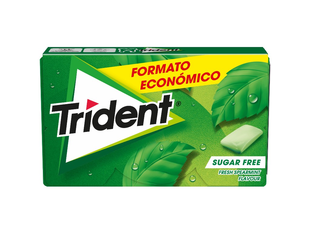 Pastilhas Trident Elásticas Pack Económico Spearmint 23.8g | Auchan