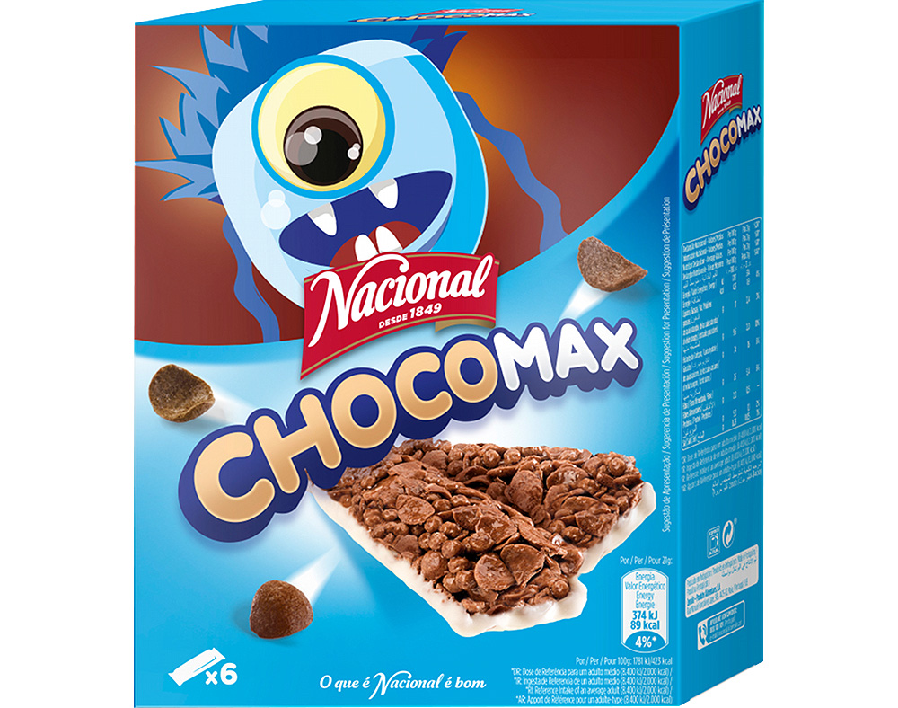 Barras Nacional Chocomax Cereais 126g 6un | Auchan